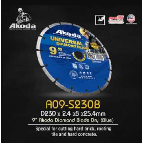 9” AKODA UNIVERSAL HARD BRICK /ROFFING TILE /HARD CONCRETE DIAMOND ...