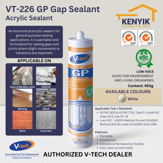 V-TECH Silicone / Acrylic / Adhesive Sealant (VT-202 | VT-226 | VT-230 ...