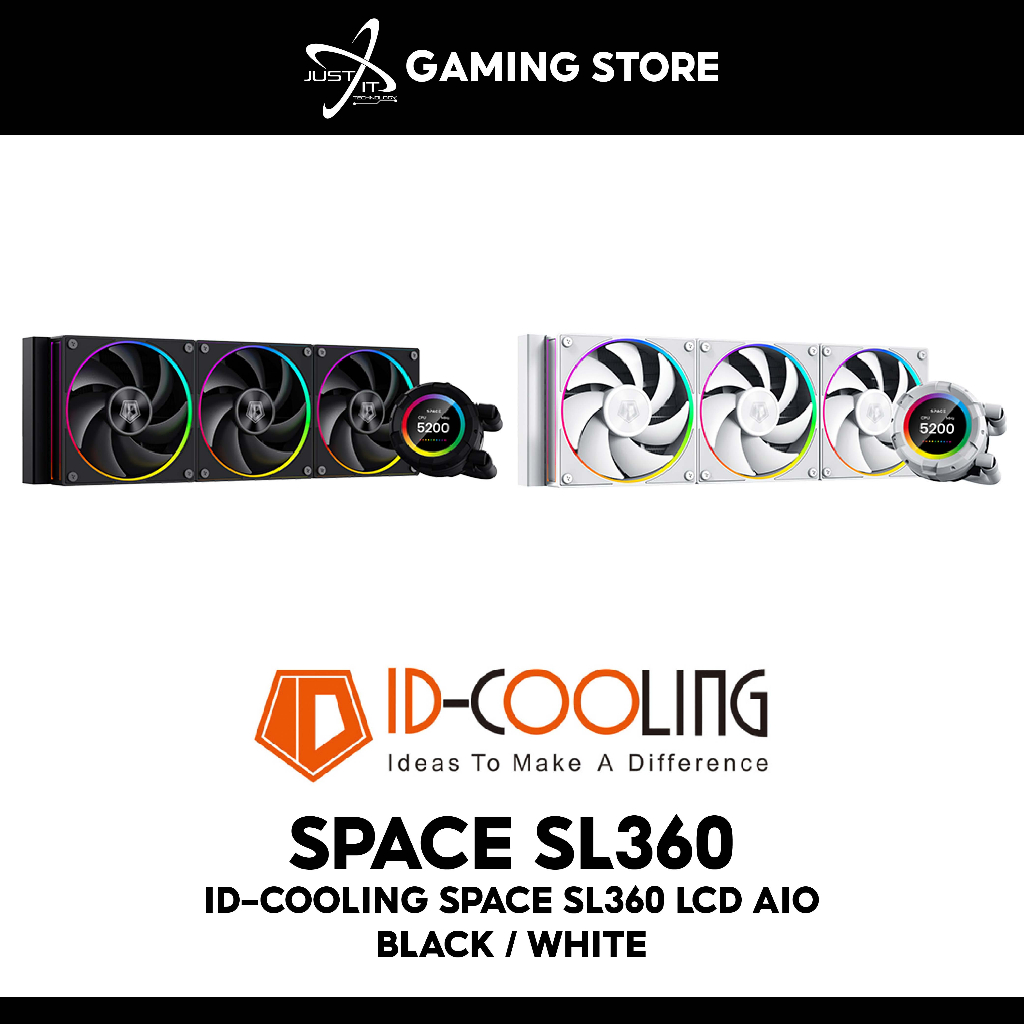 ID-Cooling SPACE SL360 LCD AIO Watercooling - Black / WHITE | Shopee ...