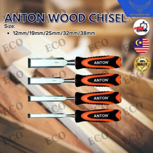 ANTON Chisel Soft Grip Handle Woodworking Carving Carpentry Wood Chisel ...