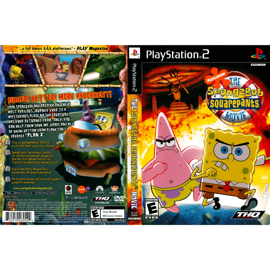PS2 DVD Games SpongeBob SquarePants - The Movie | Shopee Malaysia