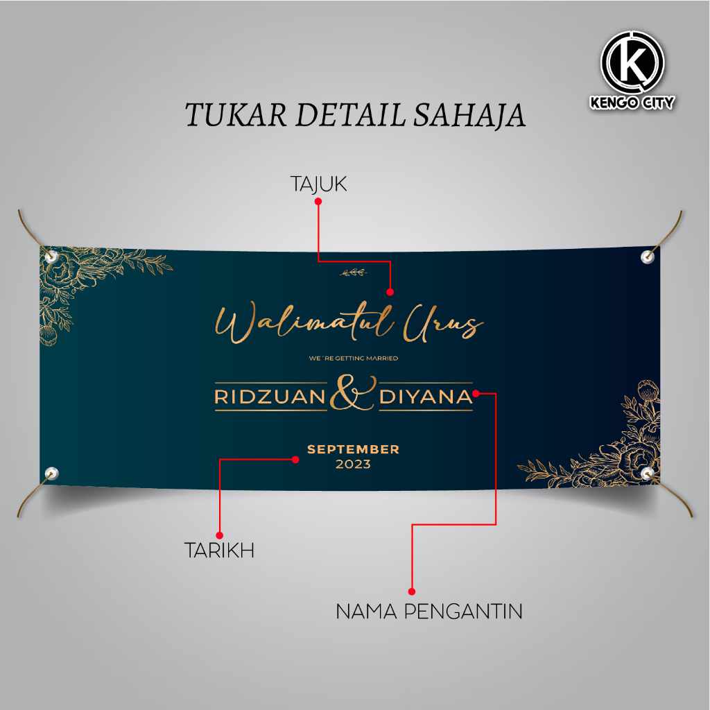 Banner kahwin - Wedding Banner - Murah - Majlis Perkahwinan - Majlis ...