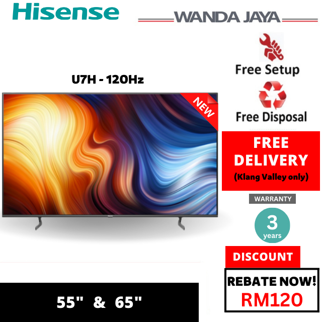 [FREE DELIVERY] HISENSE TV 4K ULED TV U7H Series 120HZ Smart TV | Shopee Malaysia