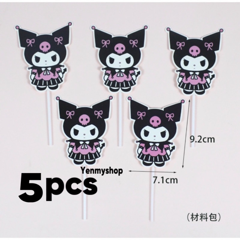 Jomparty Dekorasi Kek Melody Kuromi Hello Kitty Cake Topper Birthday ...