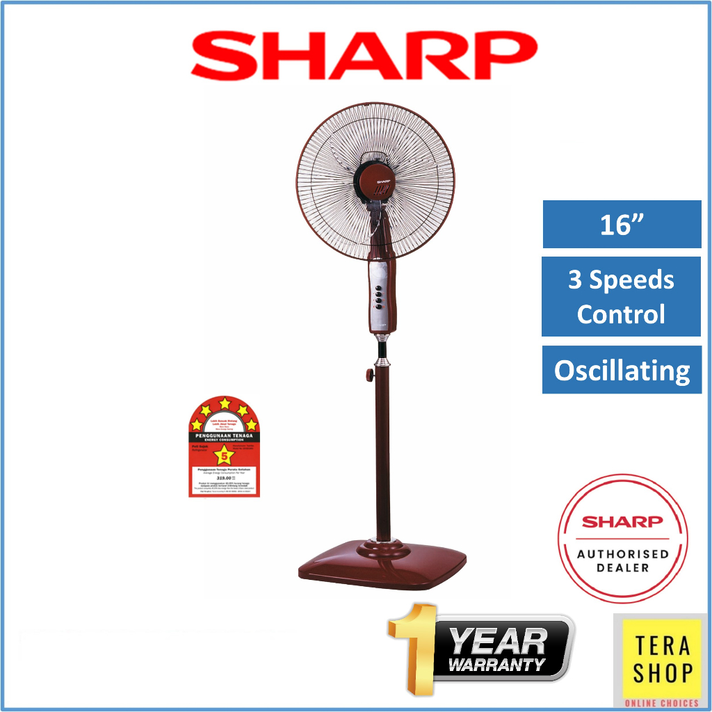 Sharp PJS400M 16" Stand Fan Kipas Angin Berdiri | Shopee Malaysia