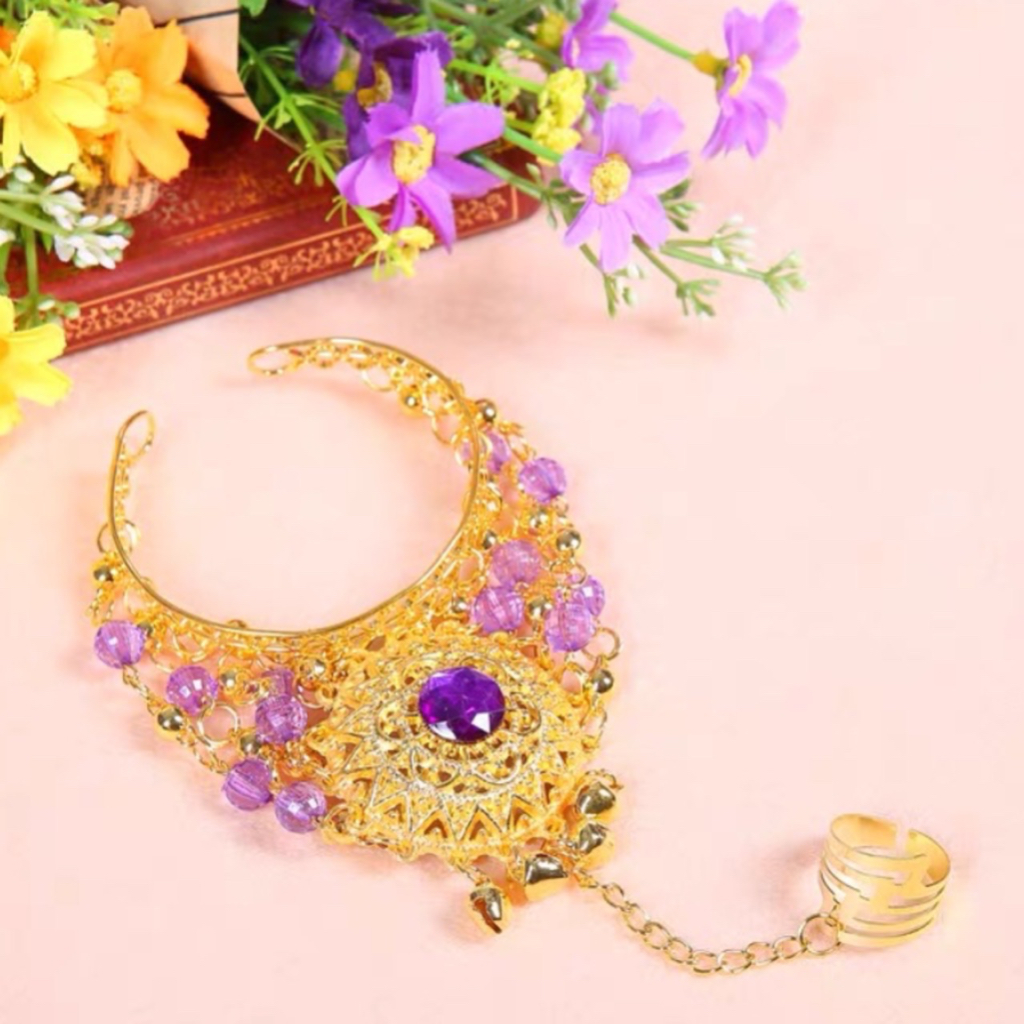 Arabian Accessories Bracelet With Ring Indian Belly Dance Arabic Night ...