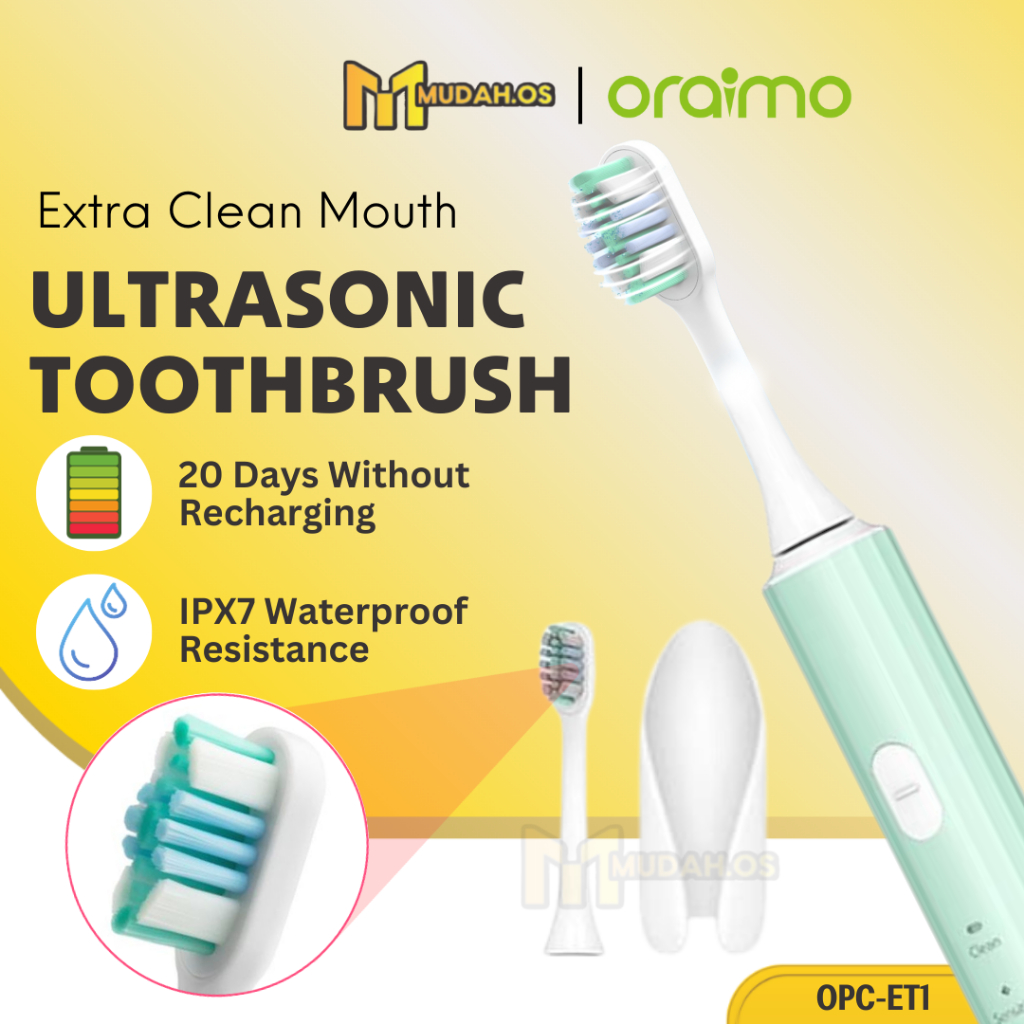 ORAIMO Rechargeable Electric Smart Auto Toothbrush MDET1 Whitening Soft ...