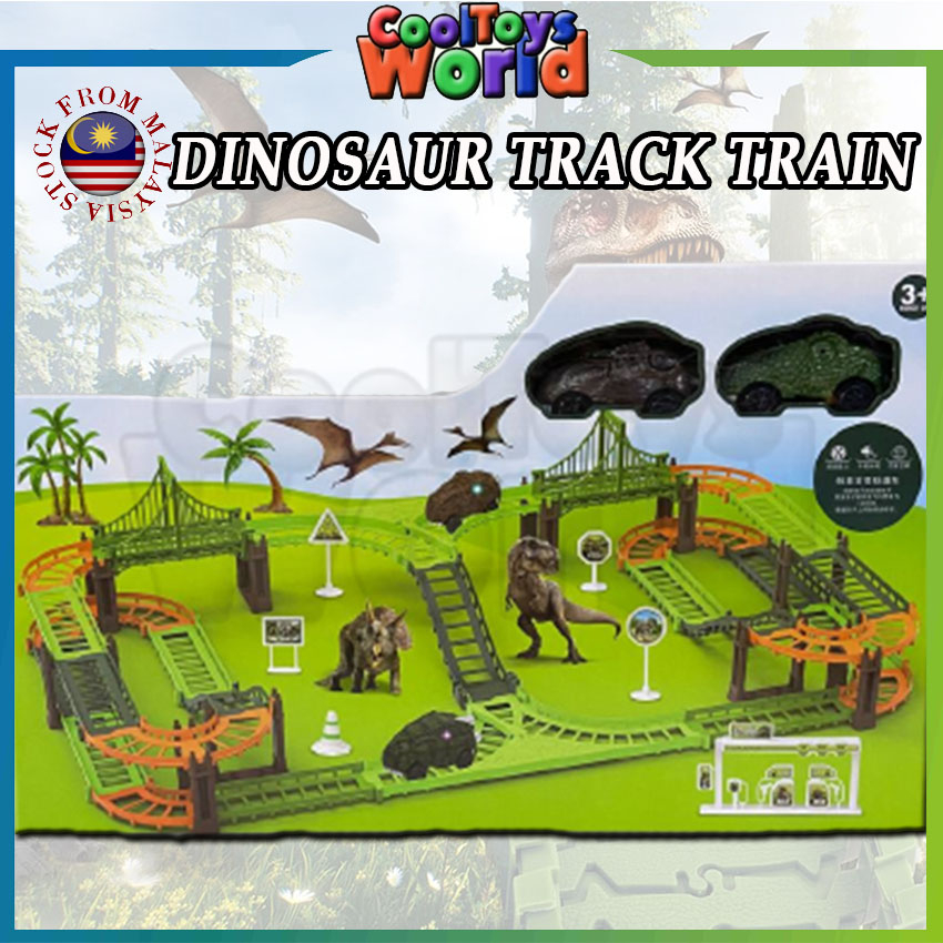 Dinosaur DIY Tracks Set - Kids Toy Dinosaur And Car Tracks Box Set ...