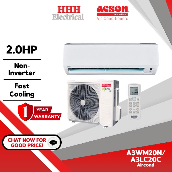 ACSON 1.0HP I 1.5HP I 2.0HP I 2.5HP Non-Inverter Air Conditioner A3WM10N/A3LC10F R32 AVO Series ...