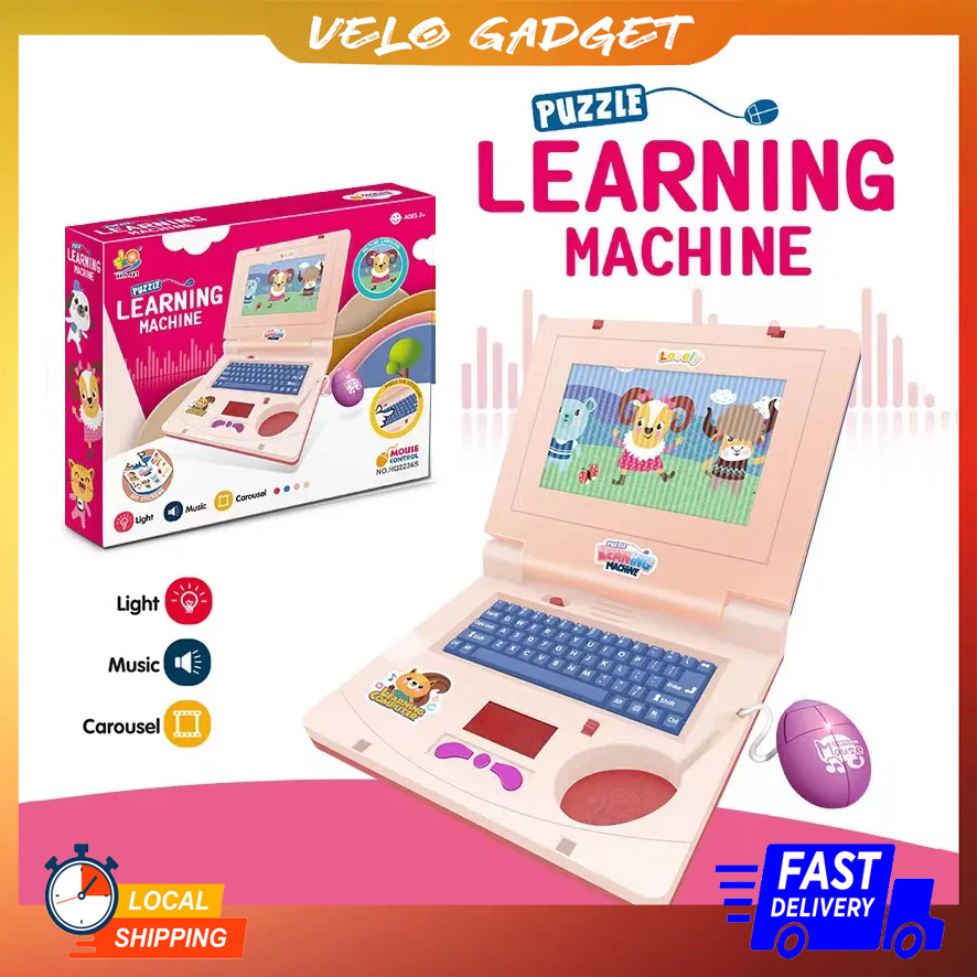 [Malaysia Stock] Learning Machine Puzzle 6 Inch Kids Music Laptop Toy ...