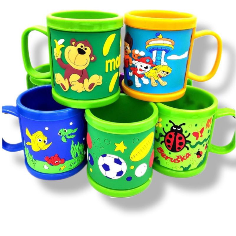 Plastic Cute Mug For Kid Cute Cartoon Plastik Cawan Plastic Cup,3D ...