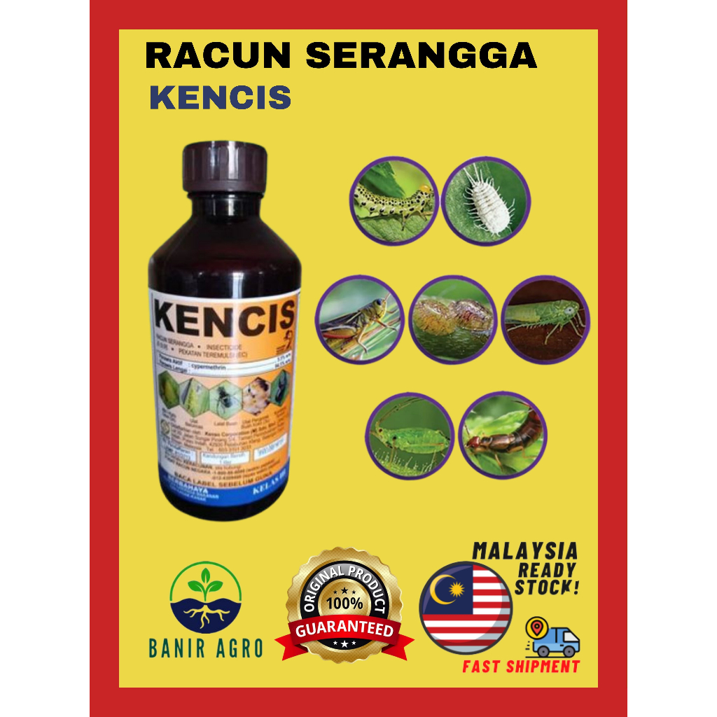 1L KENCIS KENSO (Sama Hextar CMC Cyper) Cypermethrine 5.5% Racun ...