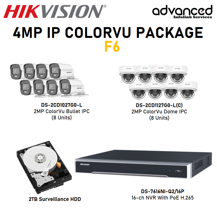 Hikvision CCTV 4MP IP ColorVu 16 Channel Package F6 | Shopee Malaysia