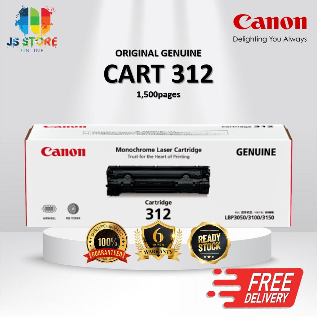 [💯100% ORIGINAL💯]Canon Cart 312 Black Original Toner Cartridge/ Print ...