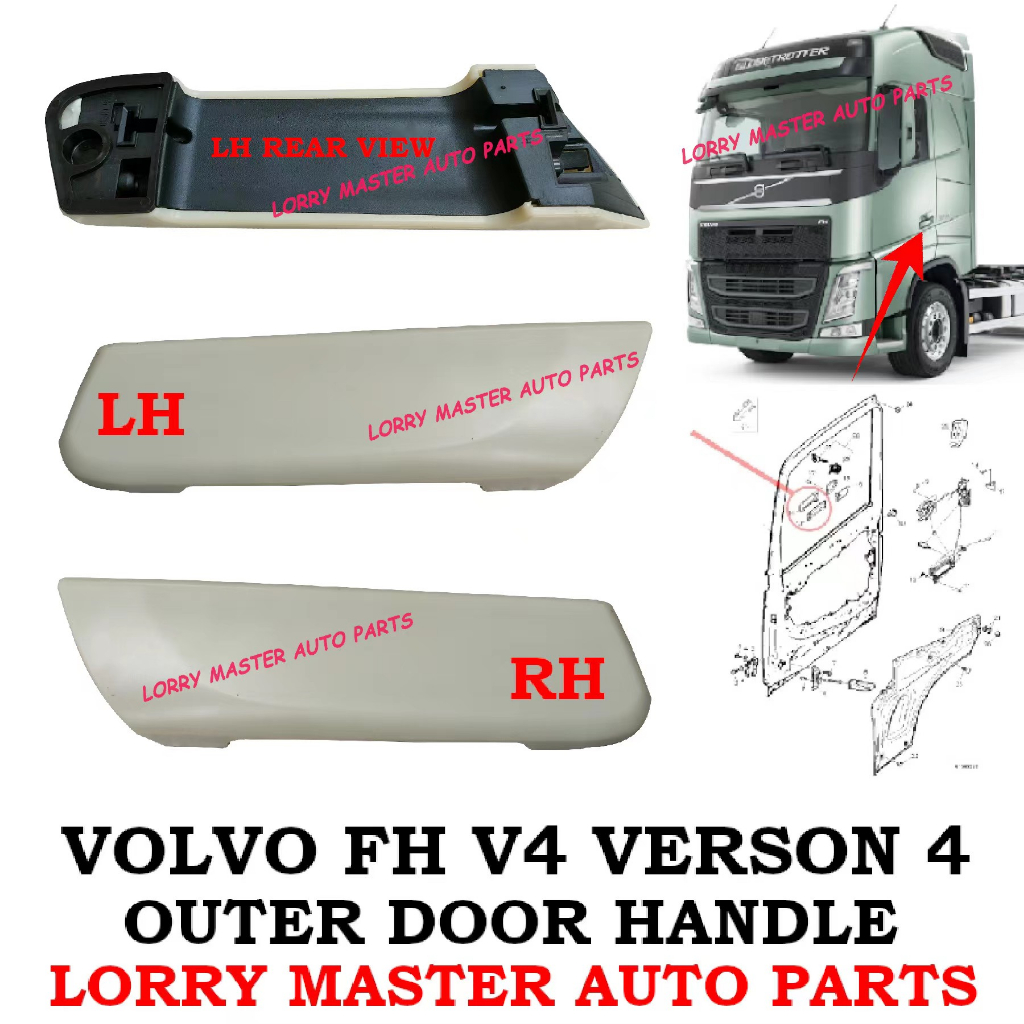 J07S14 DOOR OUTER HANDLE VOLVO FH V4 VERSON 4 21494331 21457279 LORRY ...