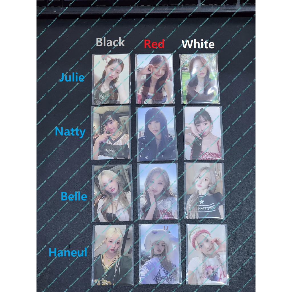 [Album PC] KISS OF LIFE 1st Mini Album Julie Natty Belle Haneul PC PHOTOCARD Black Red White ...