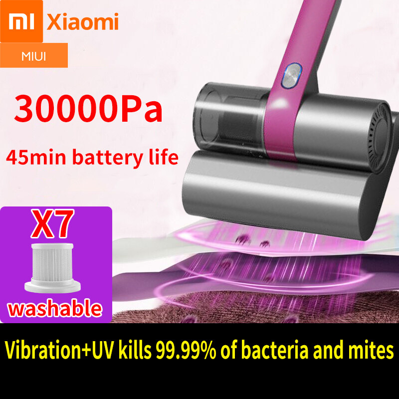 【Ready stock】Xiaomi MIUI UV Wireless Mite Removal Vacuum Cleaner 30000Pa Powerful Dust Mite ...