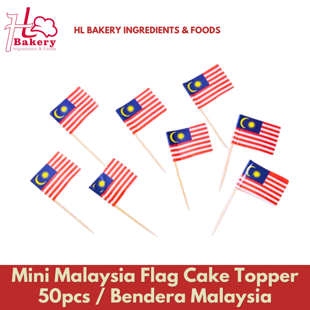 Mini Malaysia Flag Cake Topper 50 pcs / Bendera Malaysia | Shopee Malaysia