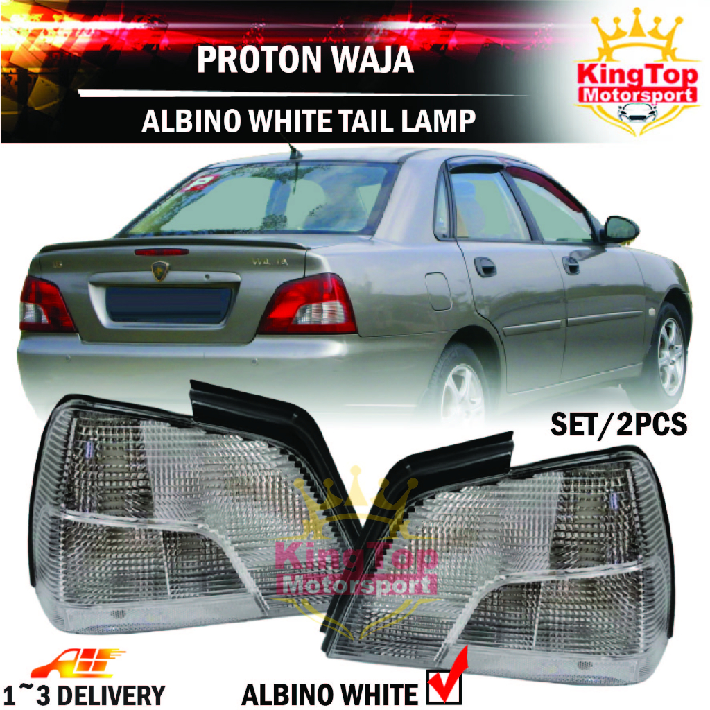 PROTON WAJA 2000 00 TAIL LAMP ALBINO SET / LAMPU BELAKANG LIGHT PUTIH ...
