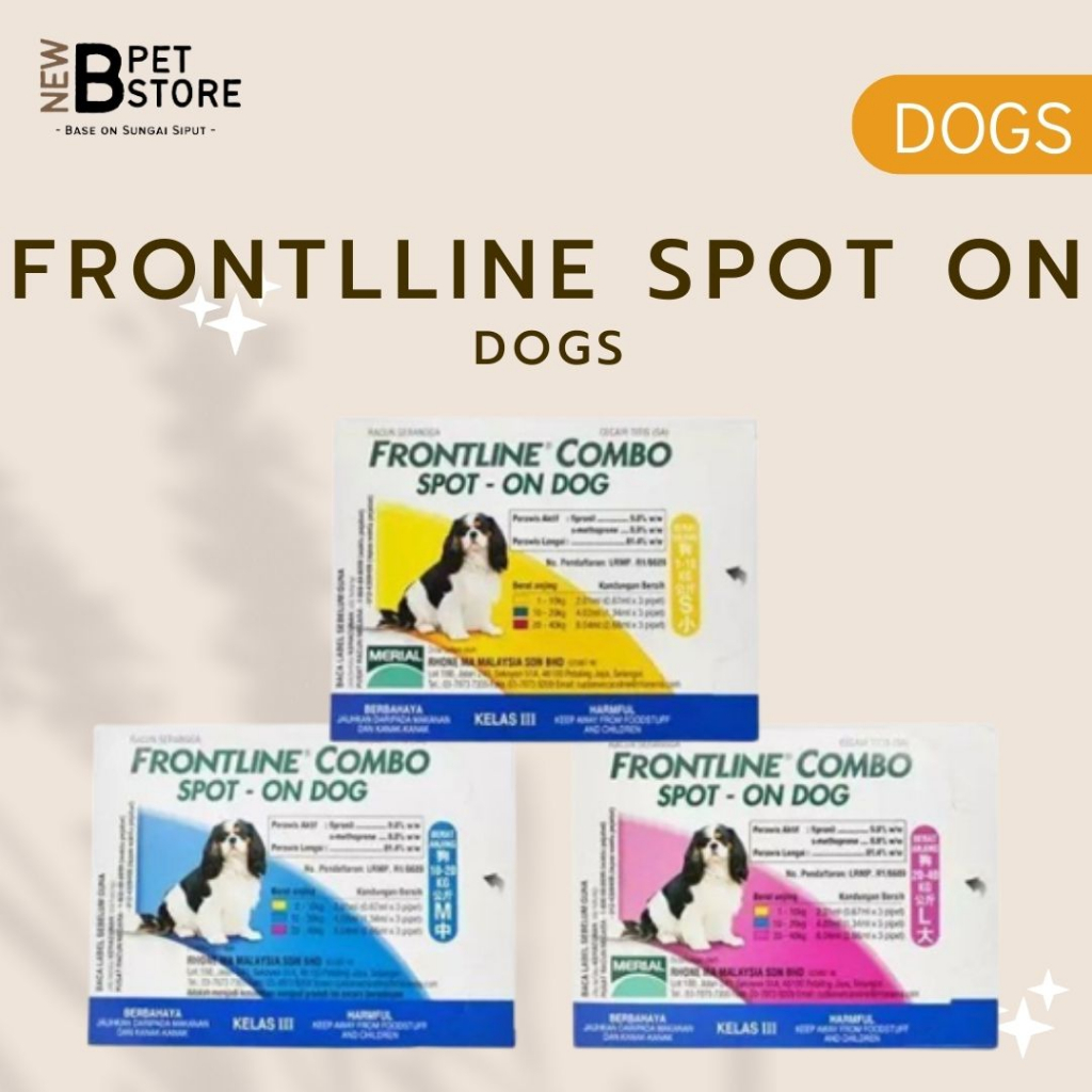 Frontline Combo Spot On for Dogs (1 box) Anti Fleas and Ticks NEWB PET ...