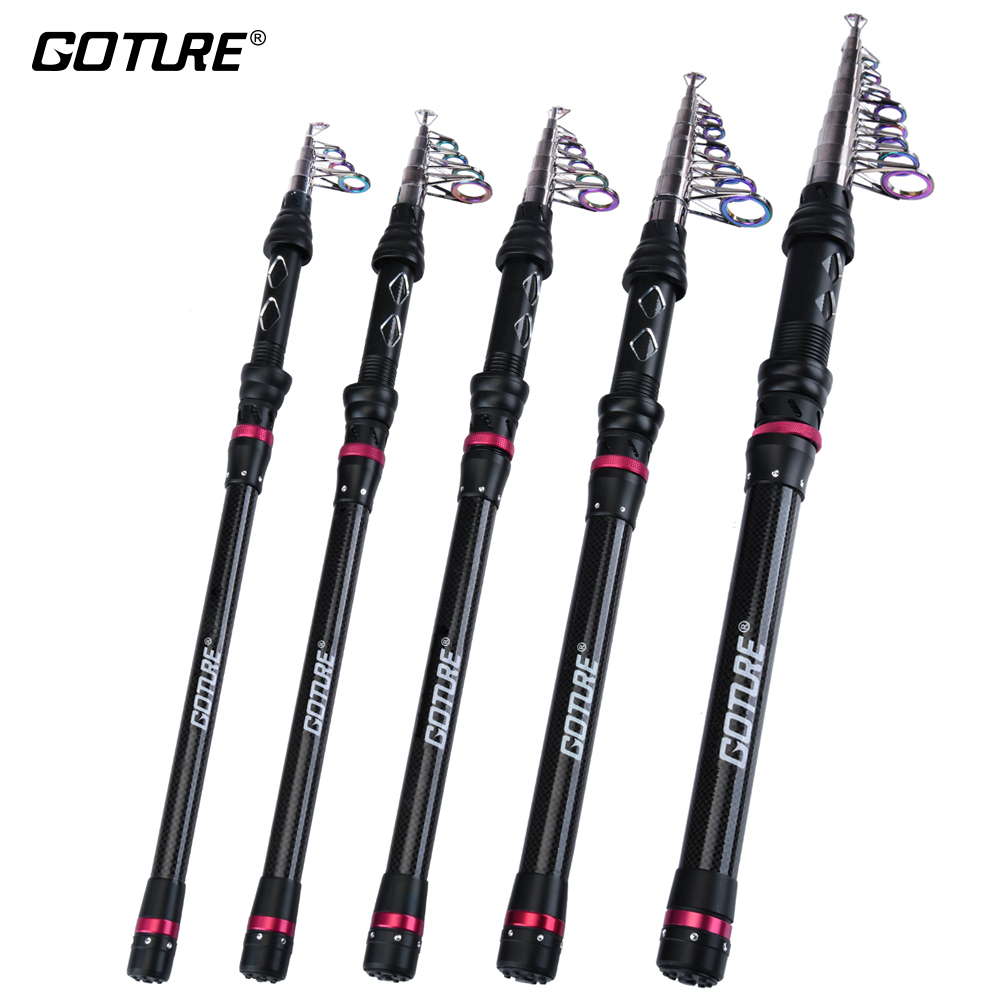 Goture AQUILA Telescopic Fishing Rod Carbon Fiber Feeder Rods Spinning ...