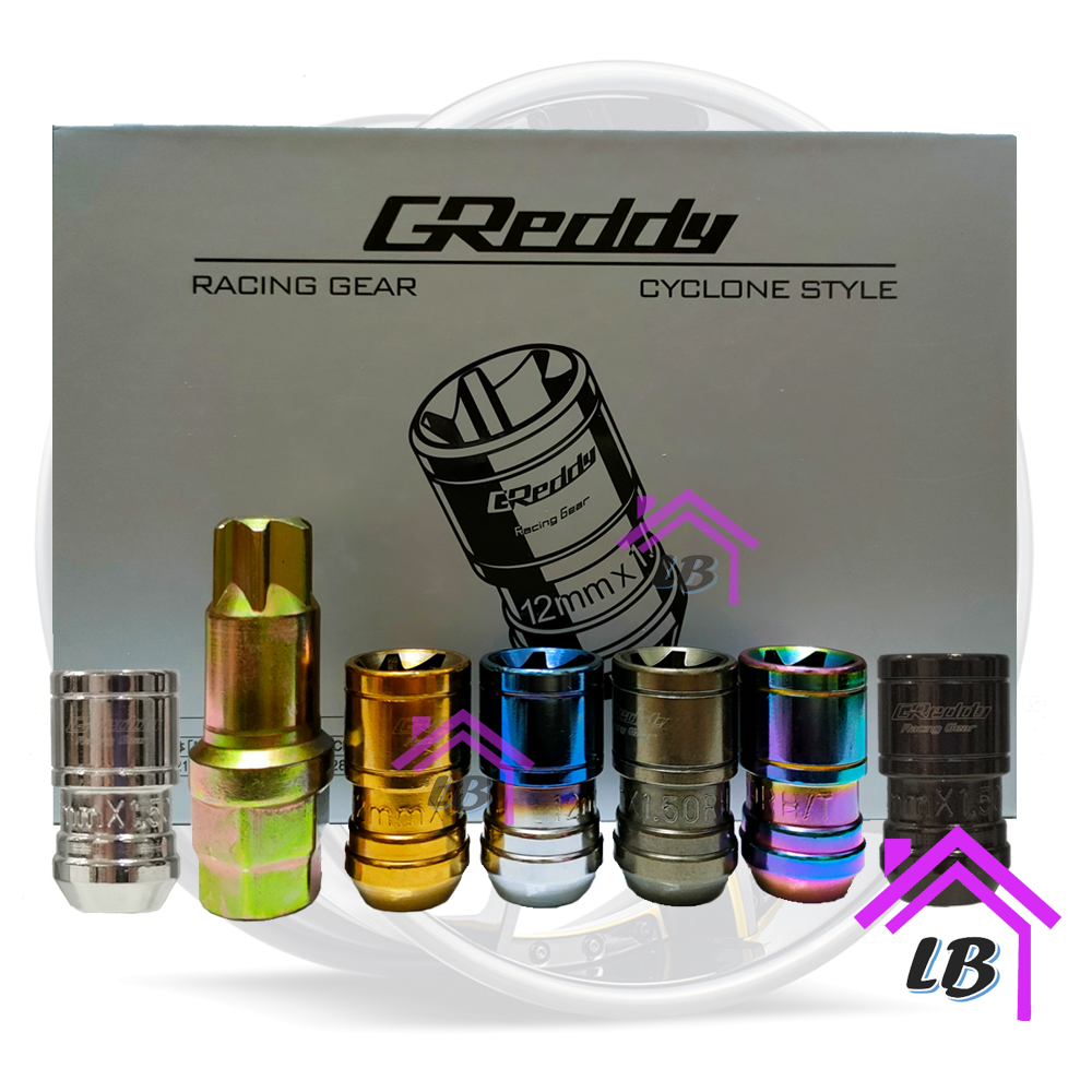 GReddy Cyclone Style Heavy Duty Wheel Nut Steel Special Tyre Nut Steel ...
