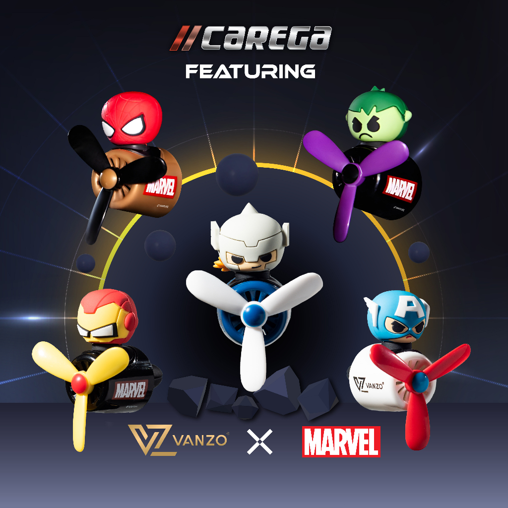 VANZO Marvel Series Car Vent Perfume Thor Iron Man Captain America Car ...