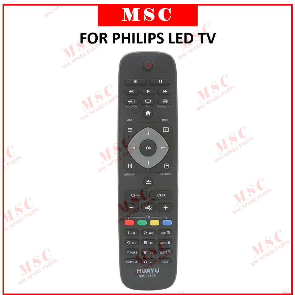 HUAYU RM-L1125 Universal Remote Control Replacement Compatible with Philips LCD LED 4K UHD Smart ...