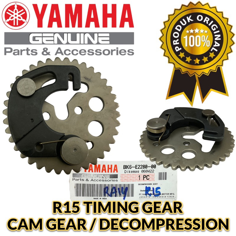 🔥100% ORIGINAL YAMAHA R15 DECOMPRESSION ASSY / TIMING GEAR / CAM GEAR ...