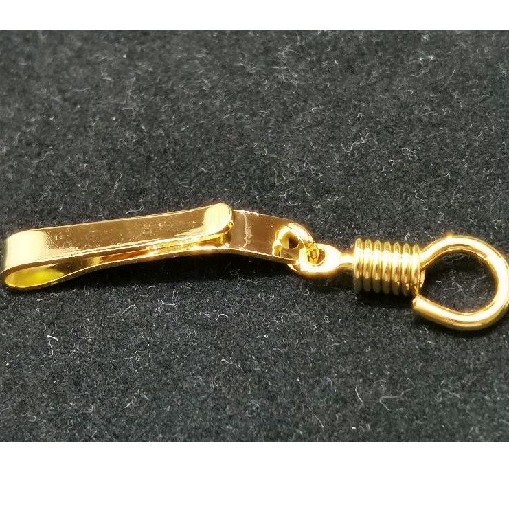 Stainless Steel Pocket Clip For Amulet With Gold Plated L53mm. | Shopee ...