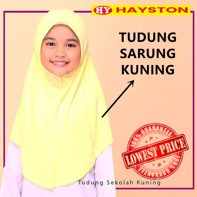 TUDUNG SARUNG AWNING LEMBUT SCUBA KUNING AWNING LEMBUT SCUBA | TUDUNG ...