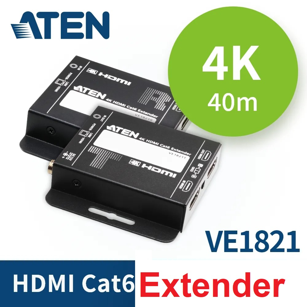 ATEN VE1821 4K HDMI Cat 6 Extender - ATEN 4K HDMI Extender | Shopee ...