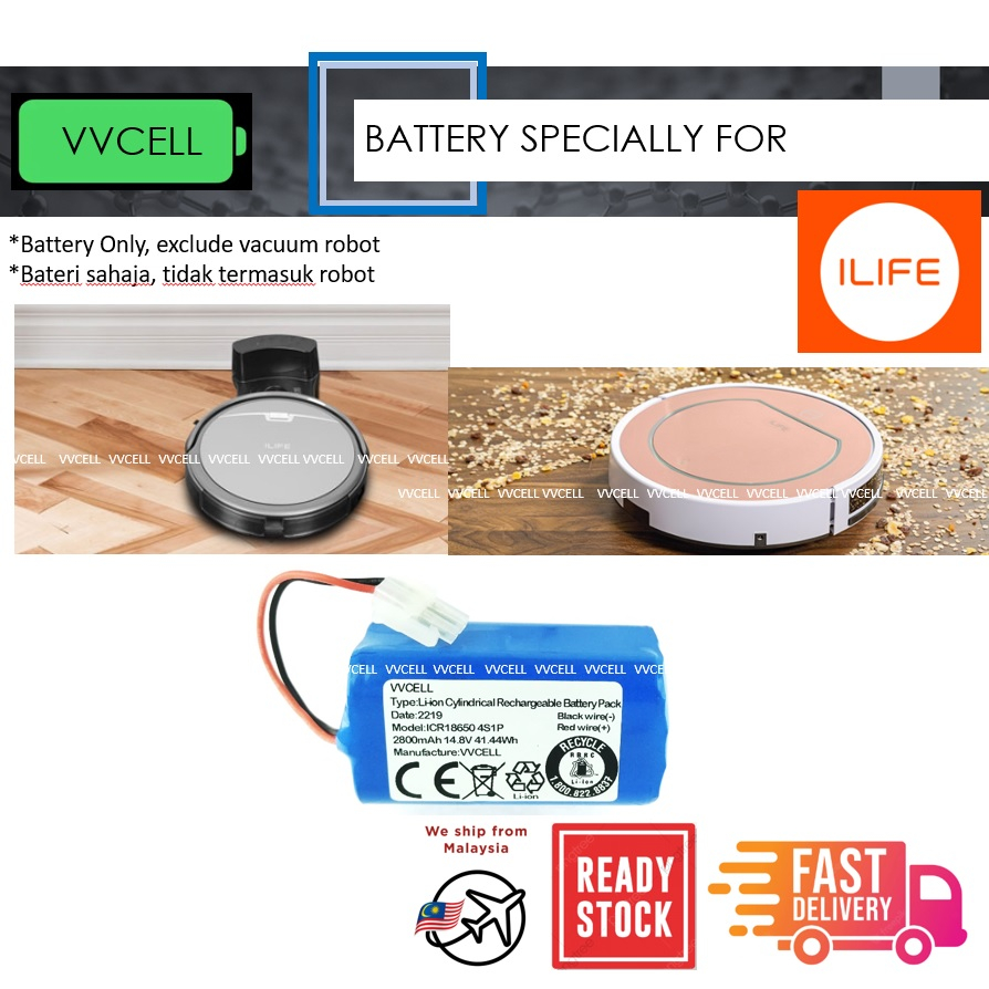 VVCELL ️ ILIFE A4 A4S A6 V7 V7S V7S PRO A9 A9S X620 X623 X800 V55 PRO ...