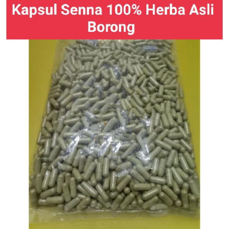 Senna Daun Herba Kapsul Halal 100% Herba Asli Rawat Sembelit Pelawas ...