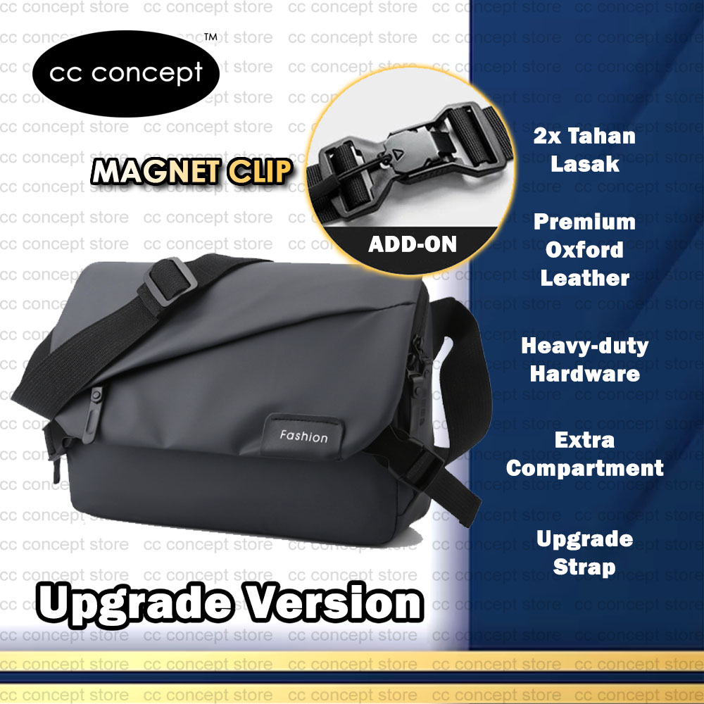 CC CONCEPT Waterproof Man Men Sling Bag PU Messenger Bag Crossbody Bag ...