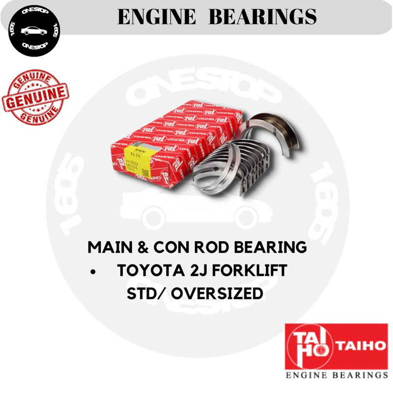 TOYOTA 2J FORKLIFT TAIHO MAIN BEARING CON ROD BEARING SET | Shopee Malaysia