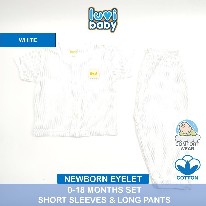 Luvi Baby Eyelet Sepasang Baju + Seluar Baby Clothing Boy & Girl Unisex ...