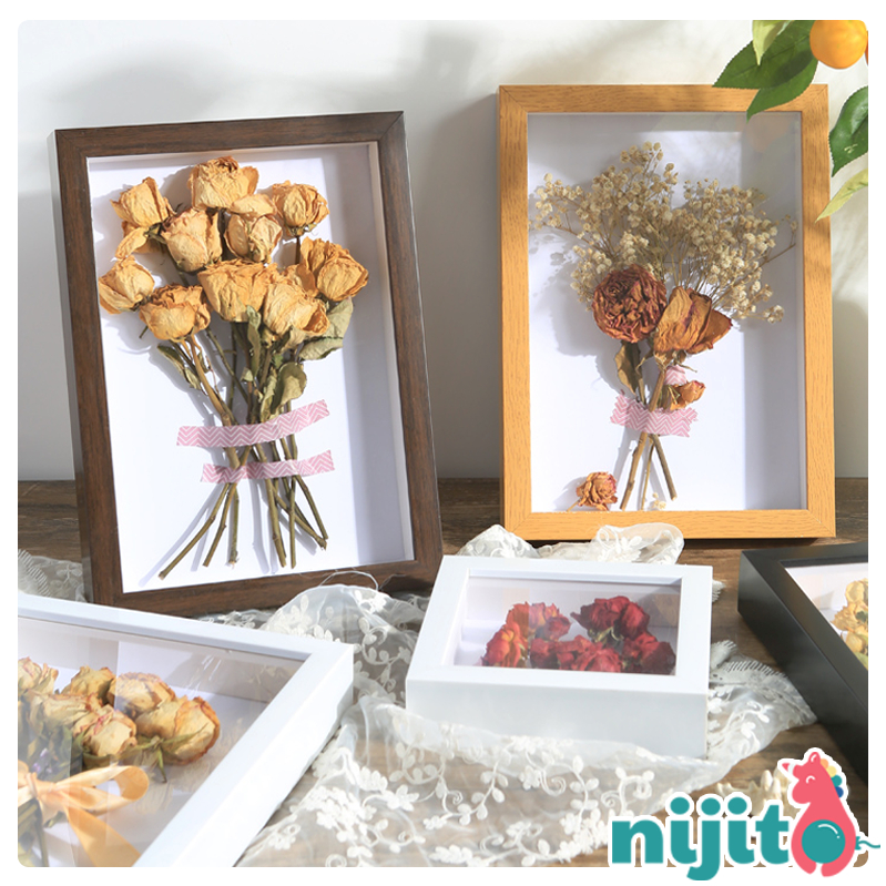 Nijito- 3D Hollow Art Flower Frame Duit Hantaran Shadow Box Rose DIY ...