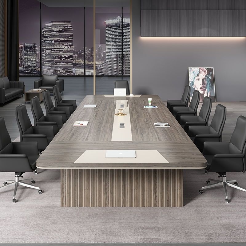 Conference table long table simple modern conference table and chair ...