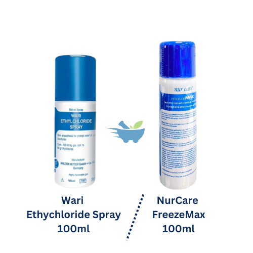 Wari Ethylchloride Spray 100ML / NurCare FreezeMax Spray 100ml (No Ship ...