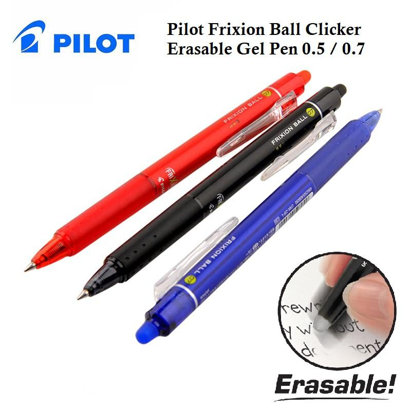 Pilot Frixion Ball Clicker (Erasable Gel Pen) -0.5MM / 0.7MM | Shopee Malaysia
