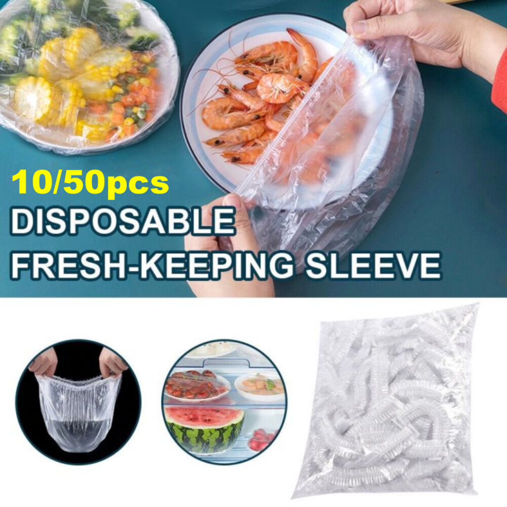 10/50pcs Multipurpose Disposable Transparent Plastic Cover/Wrap Food ...