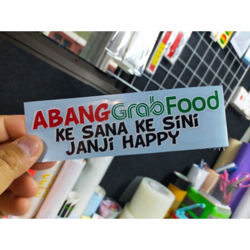 sticker abang grab | sticker cutting | Shopee Malaysia