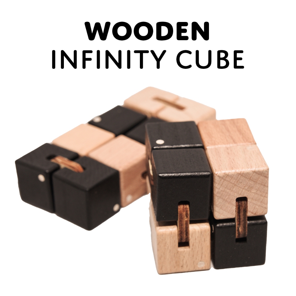 Wooden Infinity Cube Wood Fidget Toy for Stress Relief | Shopee Malaysia