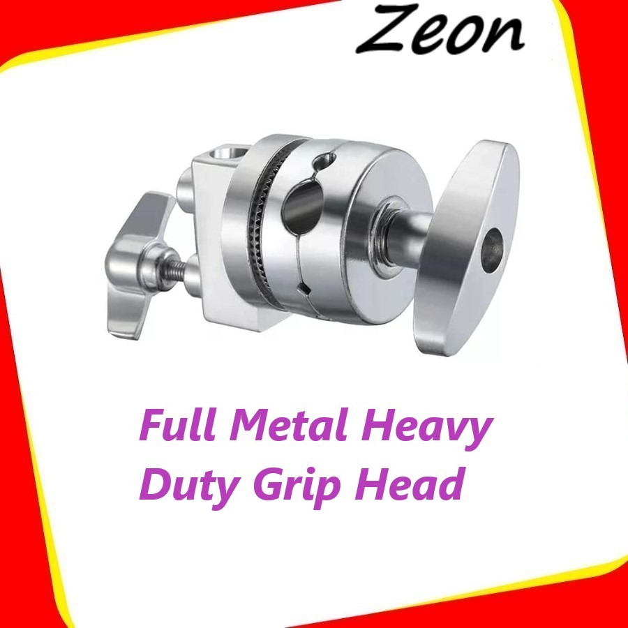 Zeon Full Metal Heavy Duty Grip Head for C-Stand Boom Arm Softbox Light ...