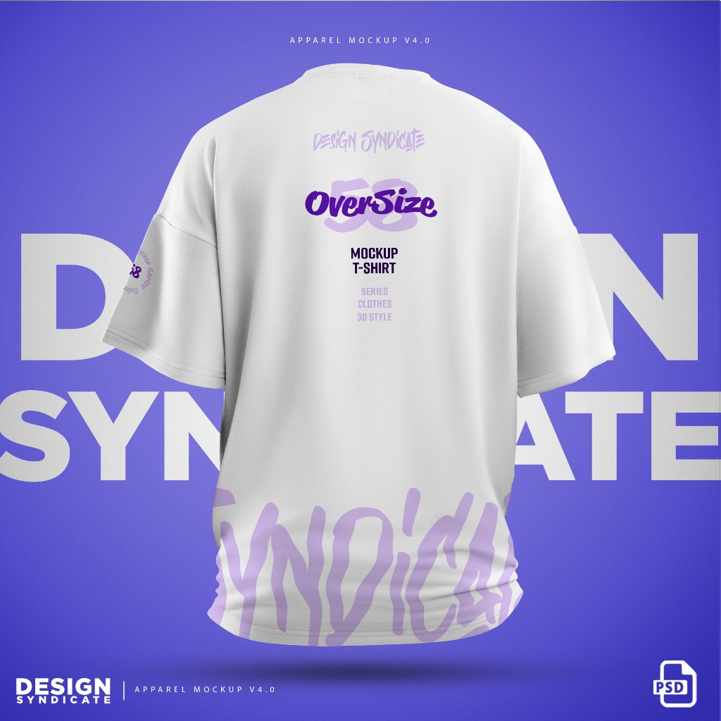 [1 Side Only] Mockup Baju Oversized | Cotton Mockup | Mockup Tshirt ...