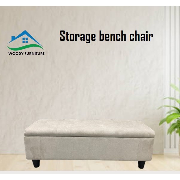 Woody Furniture : Storage Bench chair | Shopee Malaysia