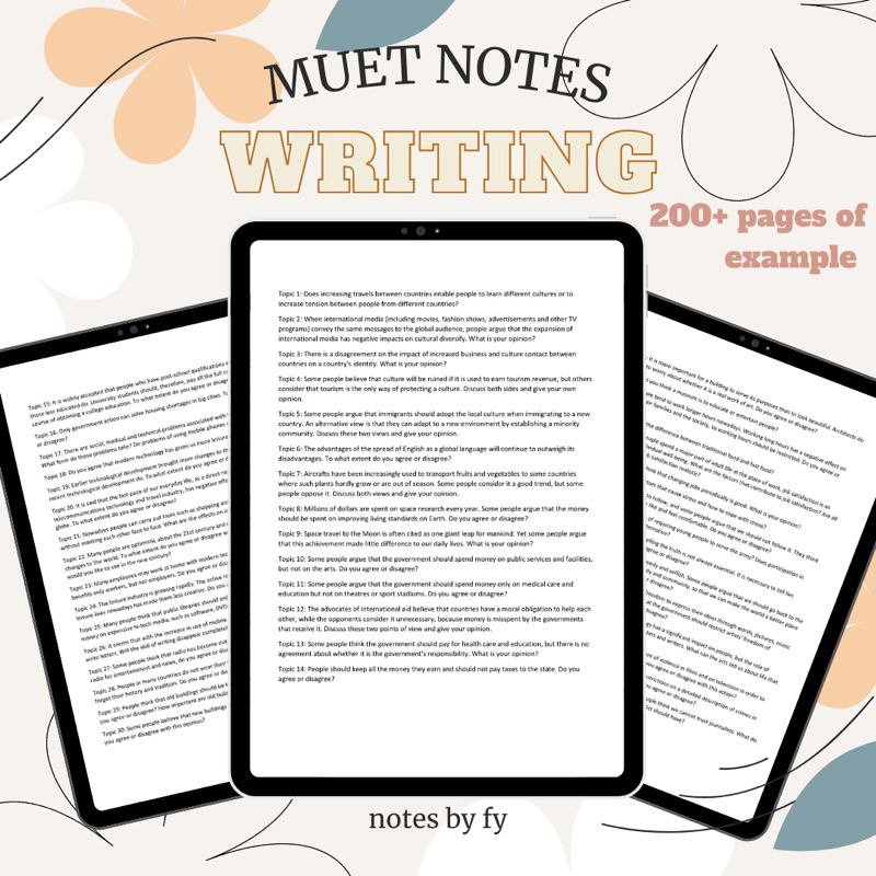MUET WRITING NOTES (latest format) stpm matriculation asasi | Shopee ...