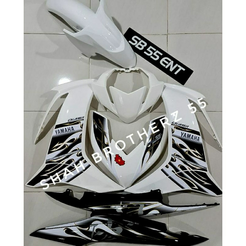 COVERSET 135 LC V8 FI HITAM PUTIH JFORCE API | Shopee Malaysia