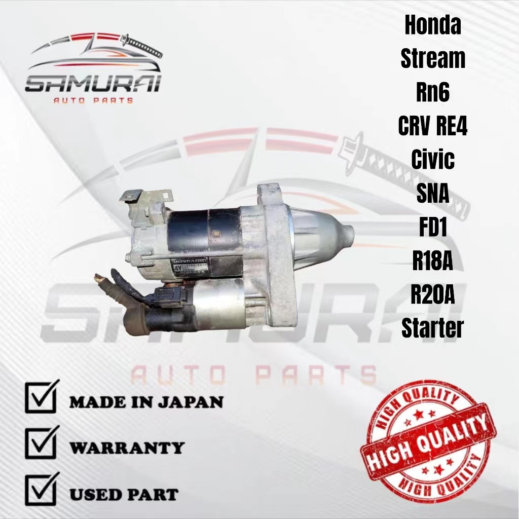 B10 HONDA R18A/R20A STARTER AUTO SUITABLE HONDA CIVIC SNA FD1 STREAM RN6 /HONDA CRV RE4 | Shopee ...